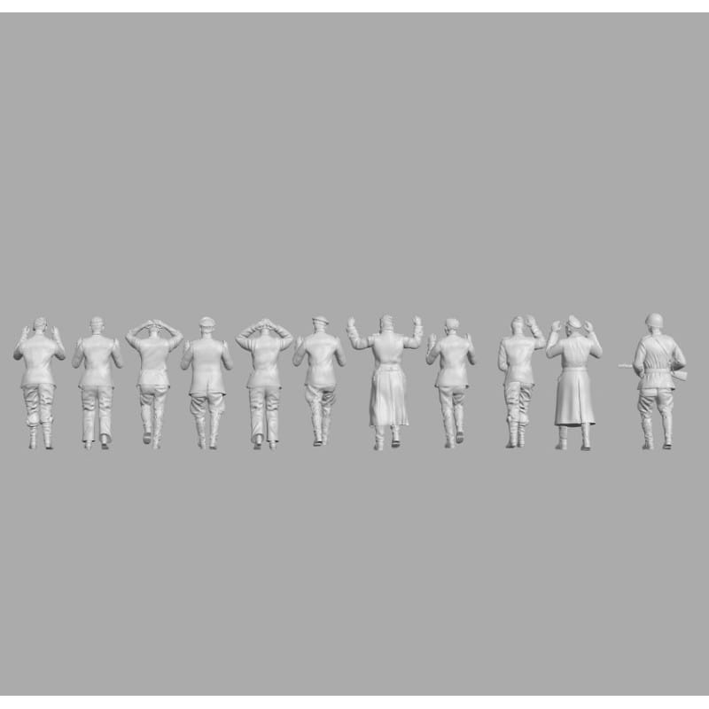Captured German Soldiers Soviets WW2 1/32 - STL 3D print files