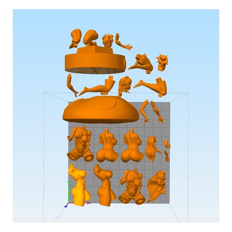 Bowsette Pincess-Peach & Boosette + NSFW - STL 3D print files