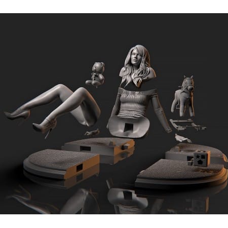 Margot Robbie Wolf of Wall Street - STL 3D print files