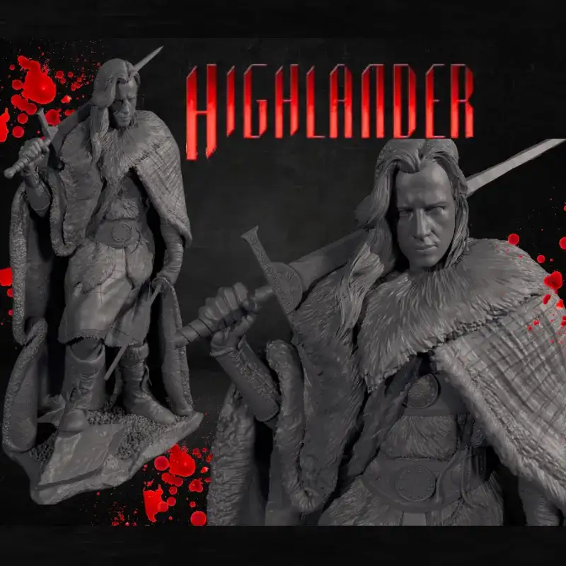 Highlander Christopher Lambert Figure and Bust - STL 3D print files