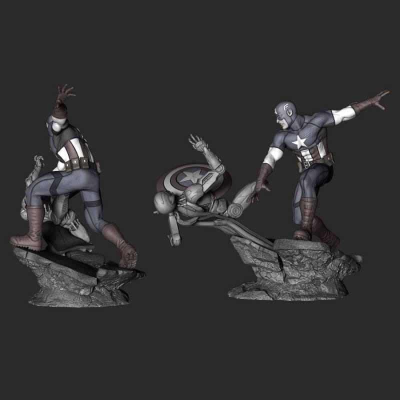 Captain America vs Ultron - STL 3D print files