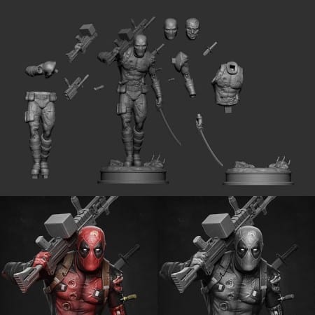 Deadpool - STL Files for 3D Print