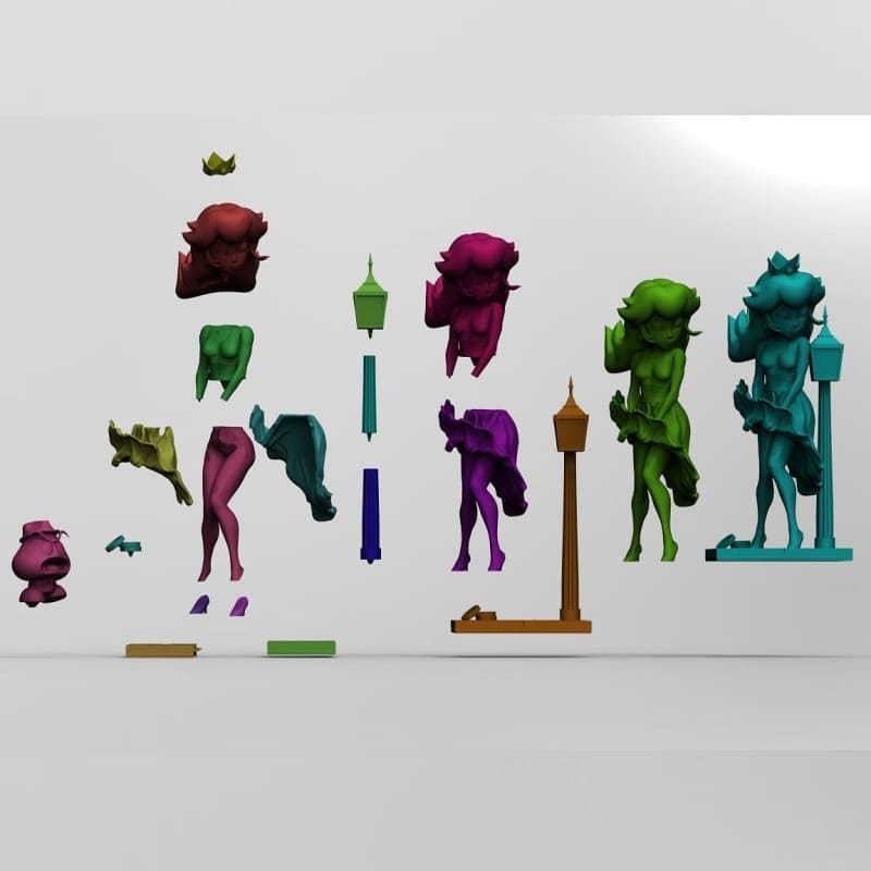 Peach Monroe Mario Bros - STL 3D print files