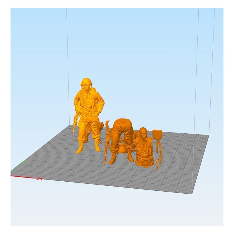 US Soldier with MG 1960 - STL 3D print files