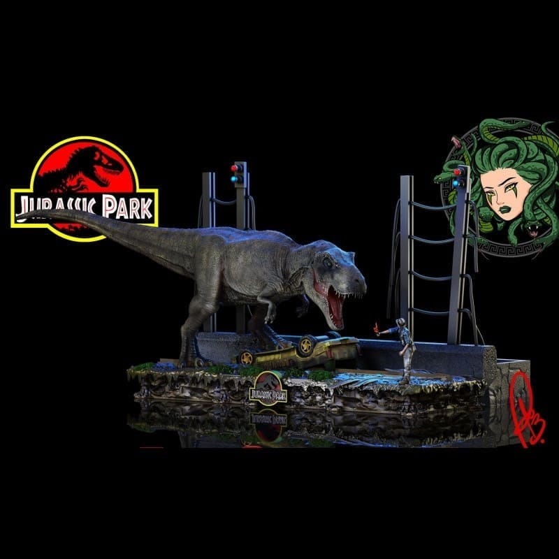 Jurassic Park T.Rex scene - STL 3D print files