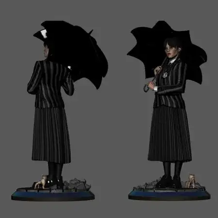 Wednesday Addams Jenna Ortega - STL 3D print files