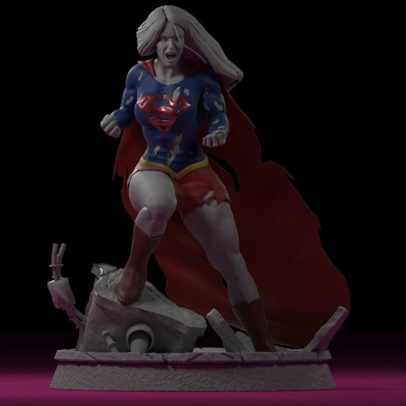Supergirl Stl 3d Print Files