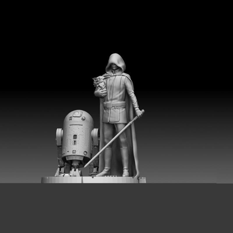Luke Skywalker Star Wars Mandalorian - STL Files for 3D Print