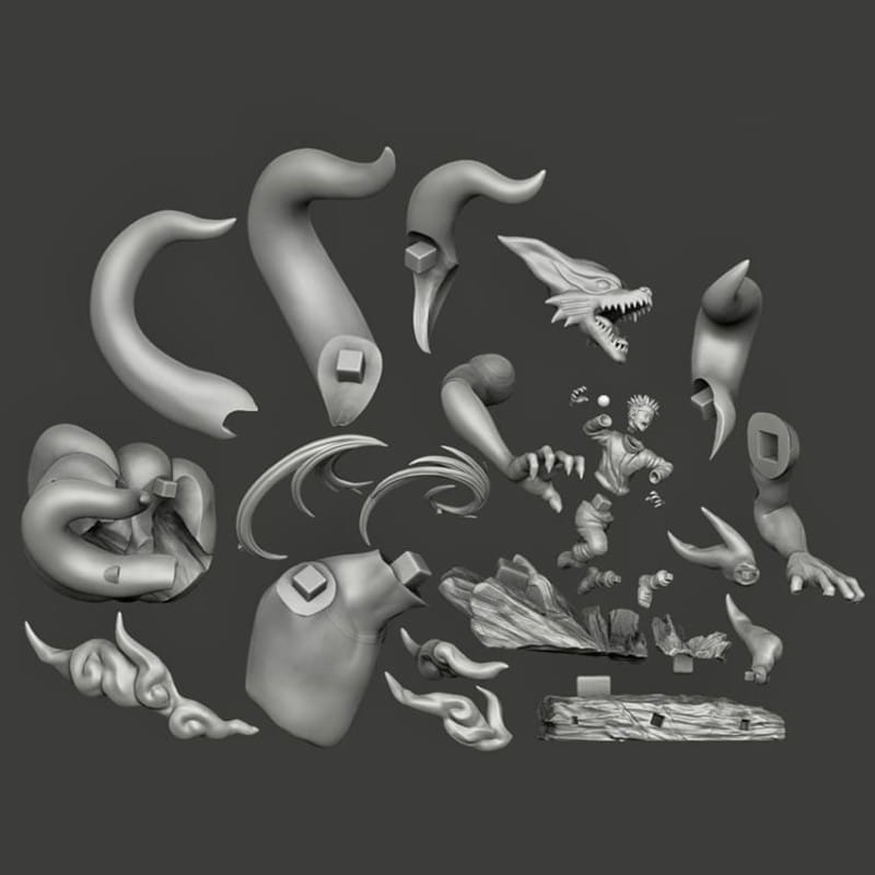 Naruto vs Sasuke - STL 3D print files