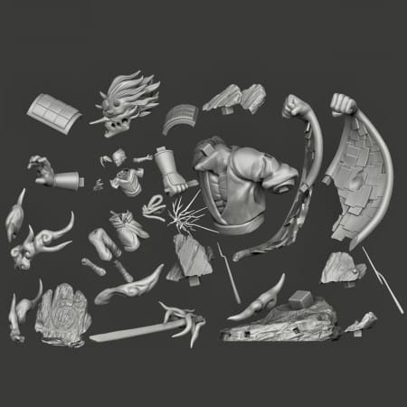 Naruto vs Sasuke - STL 3D print files