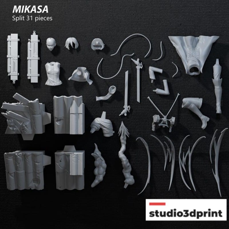 Mikasa Ackerman Shingeki no Kyojin - STL 3D print files