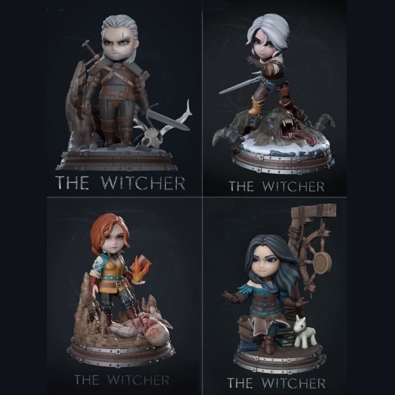 The Witcher Chibi Pack - STL 3D print files