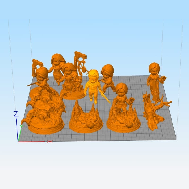 The Witcher Chibi Pack - STL 3D print files