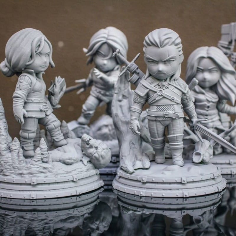 The Witcher Chibi Pack - STL 3D print files
