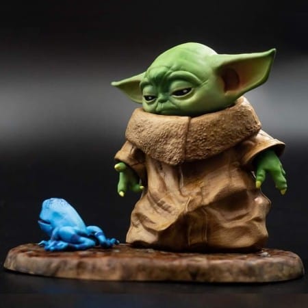 Baby Yoda and the frog - STL 3D print files