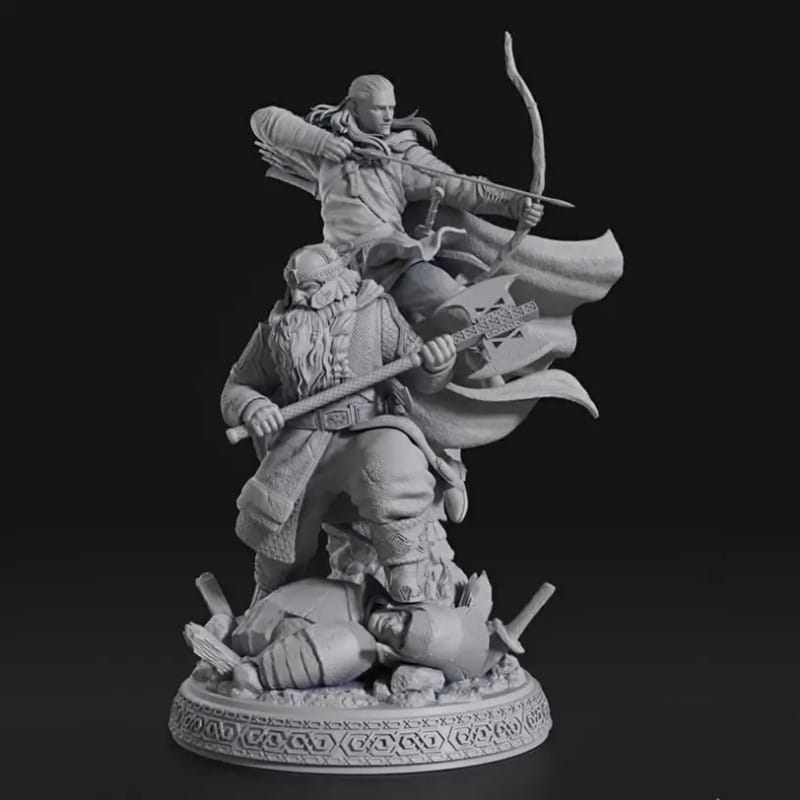 Gimli and Legolas Lord of the Rings - STL 3D print files