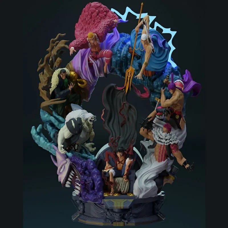 Luffy On Throne Diorama One Piece - STL 3D print files