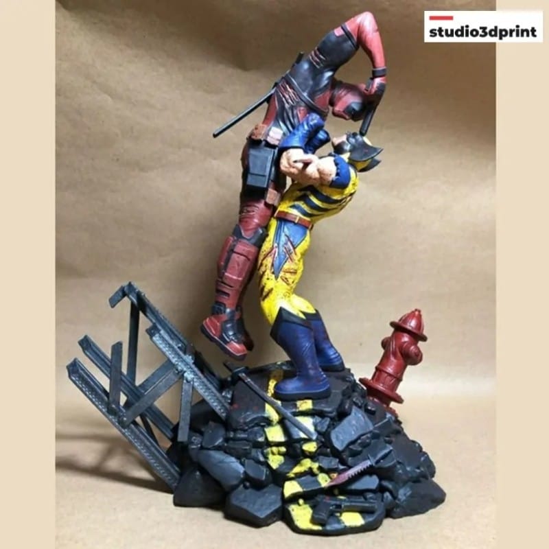 Wolverine vs Deadpool - STL 3D print files