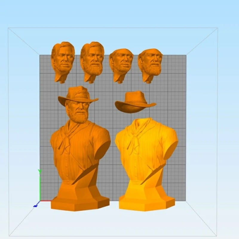 Arthur Morgan a caballo + Busto - STL 3D print files
