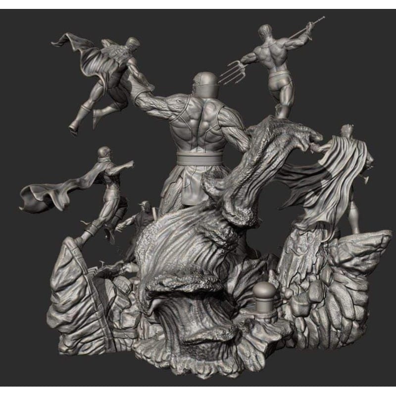 Justice League vs Darkseid - STL - 3d Print Files