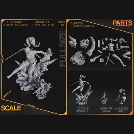 Lady Deadpool - STL 3D print files