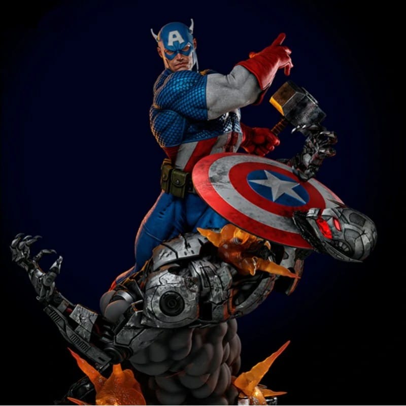 Captain America vs Ultron + Bust - STL 3D print files