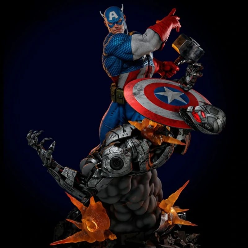 Captain America vs Ultron + Bust - STL 3D print files