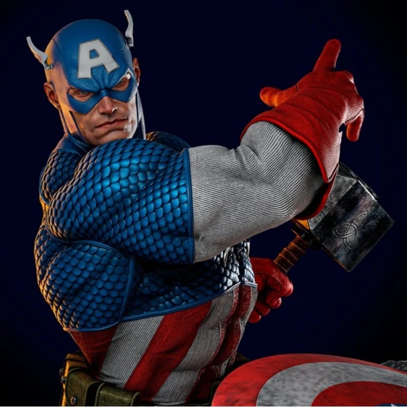 Captain America vs Ultron + Bust - STL 3D print files