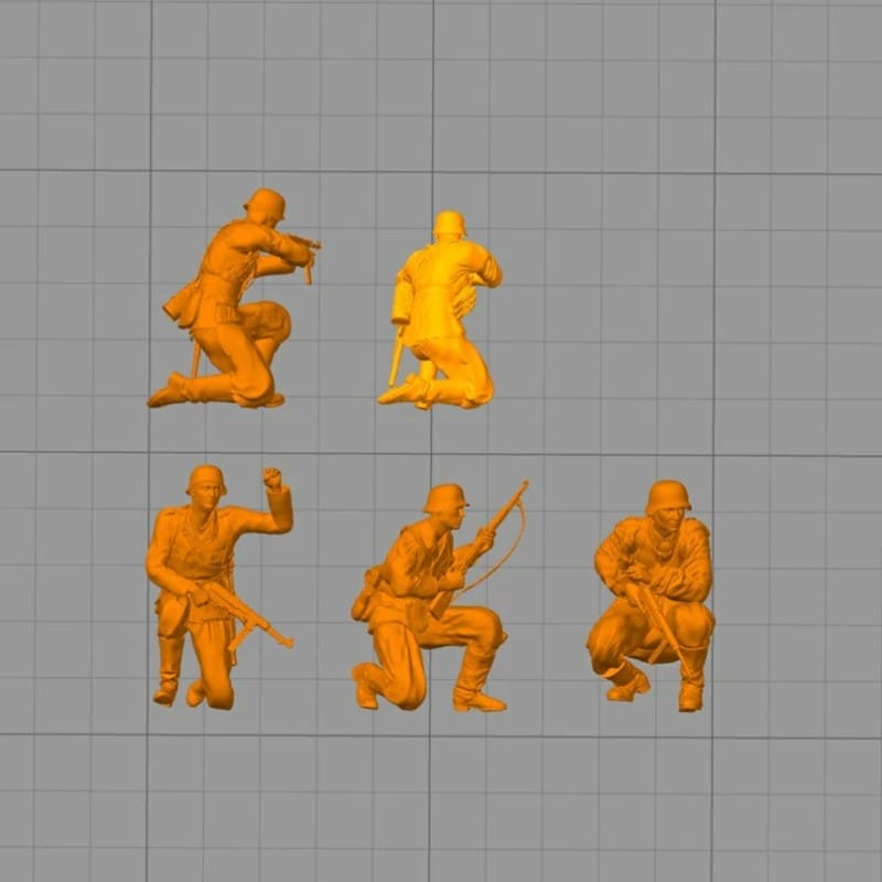 Assault Panzer Tiger Soldiers in action - STL 3D print files