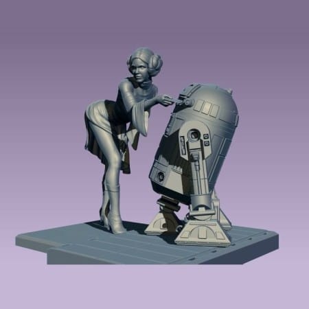 Princess Leia and R2D2 - STL 3D print files