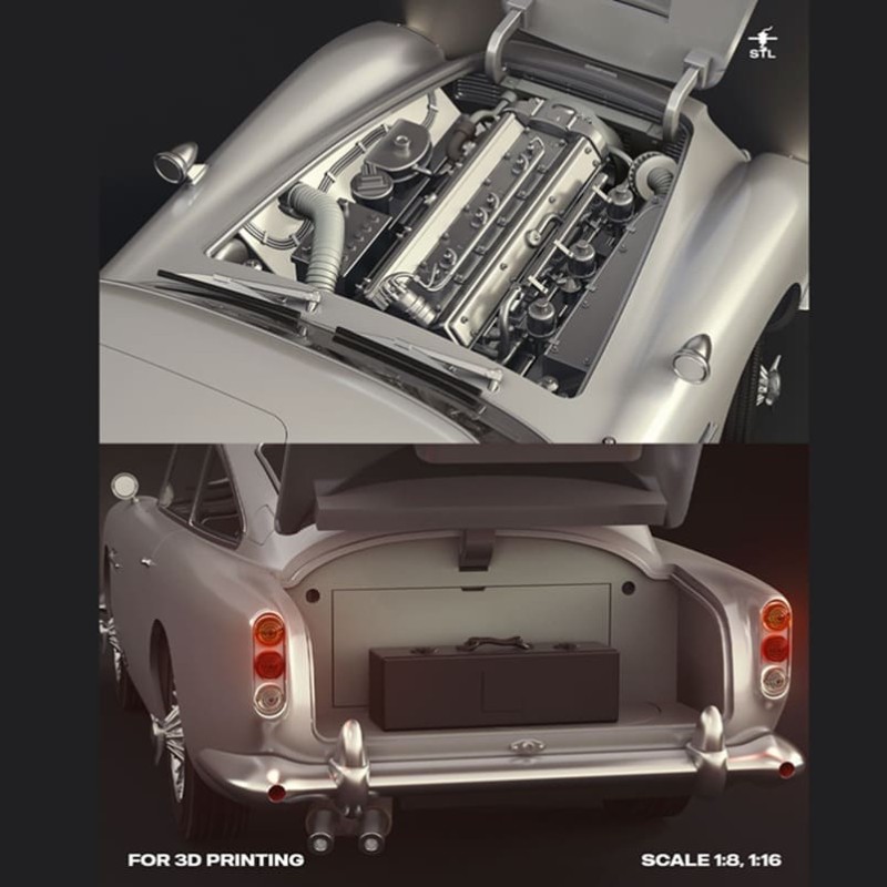 Aston Martin DB5 James Bond - STL 3D print files