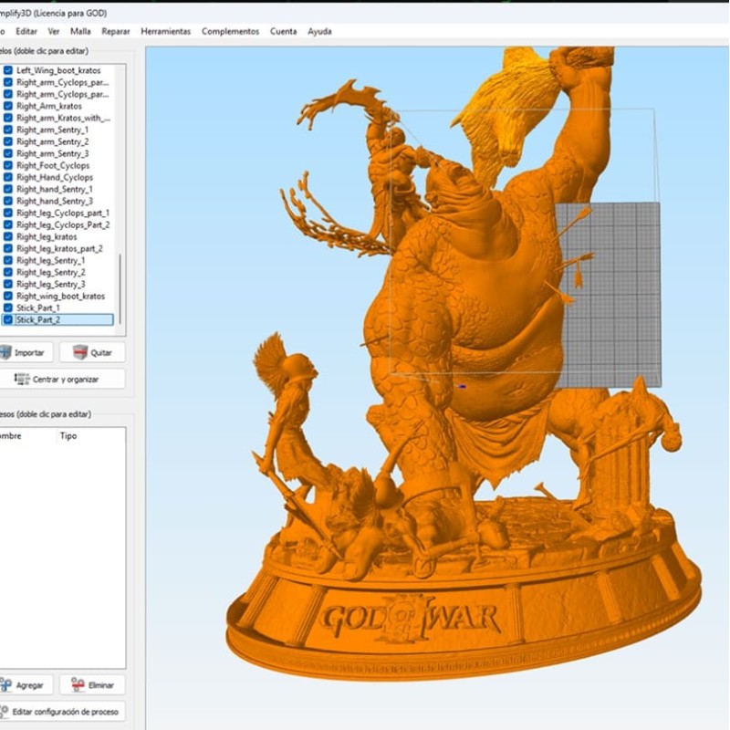 Kratos vs Cyclops God of War III - STL 3D print files