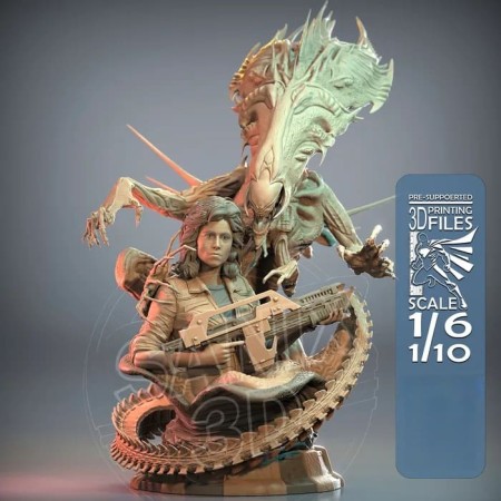 Ellen Ripley Aliens - STL 3D print files