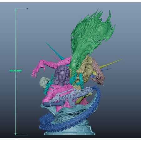 Ellen Ripley Aliens - STL 3D print files
