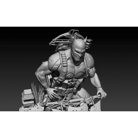 Batman on motorbike - STL 3D print files