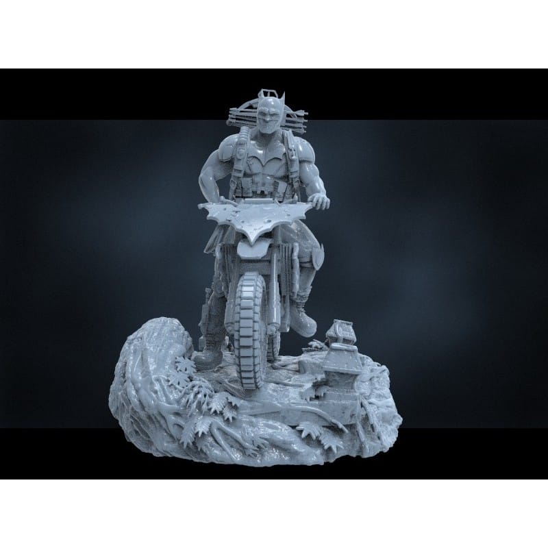 Batman on motorbike - STL 3D print files