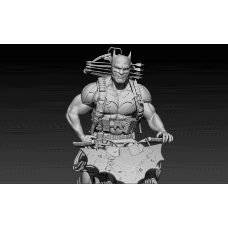 Batman on motorbike - STL 3D print files