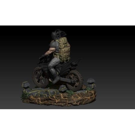 Batman on motorbike - STL 3D print files