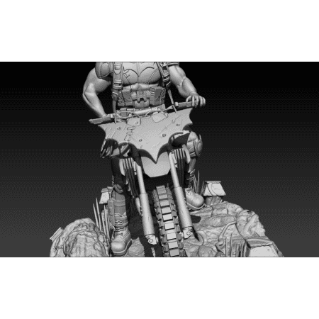 Batman on motorbike - STL 3D print files