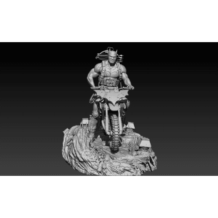 Batman on motorbike - STL 3D print files