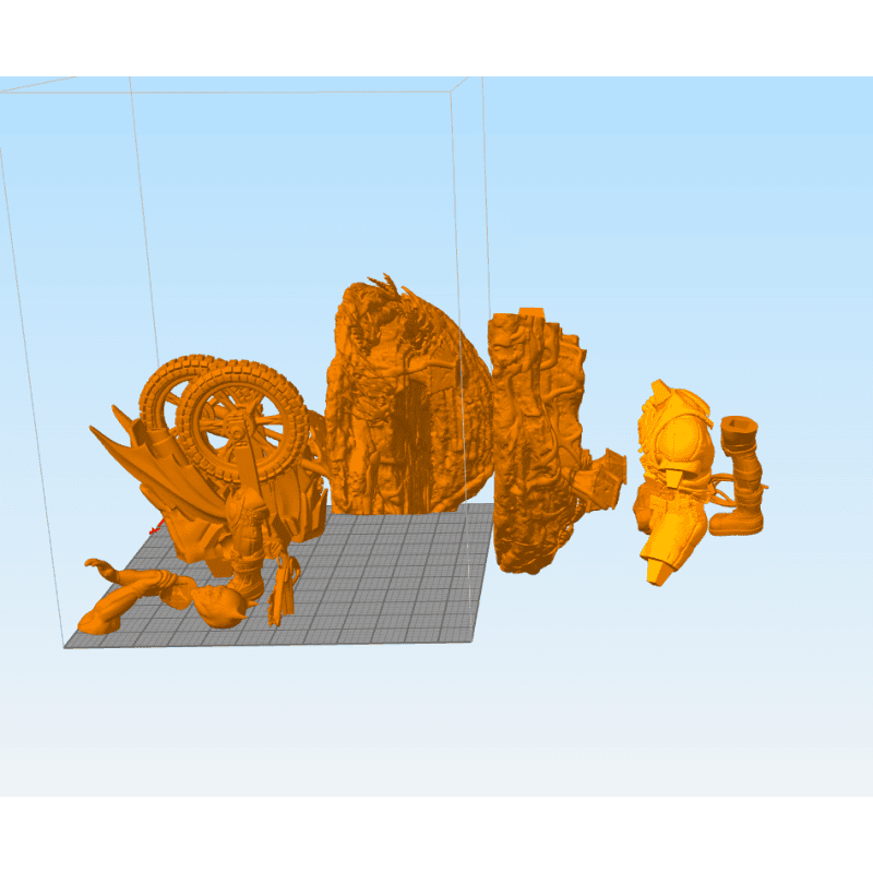 Batman on motorbike - STL 3D print files