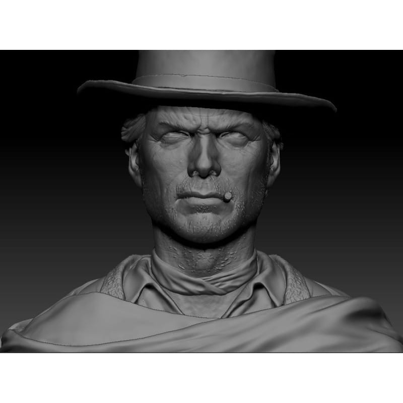 Clint Eastwood Bust - STL 3D print files