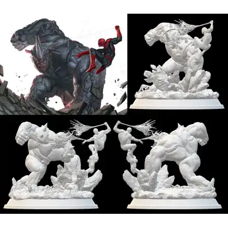 Spider-man vs Rhino - STL 3D print files