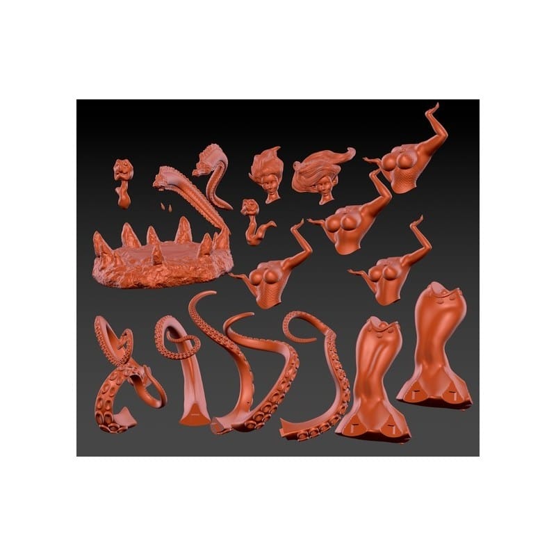Ursula The Little Mermaid + NSFW - STL 3D print files