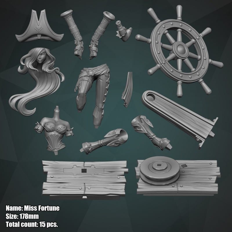 Miss Fortune League of Legends - STL 3D print files