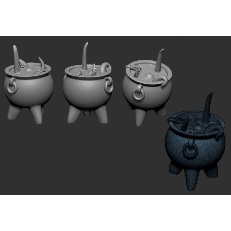 Witch Pinup Cauldron - STL 3D print files