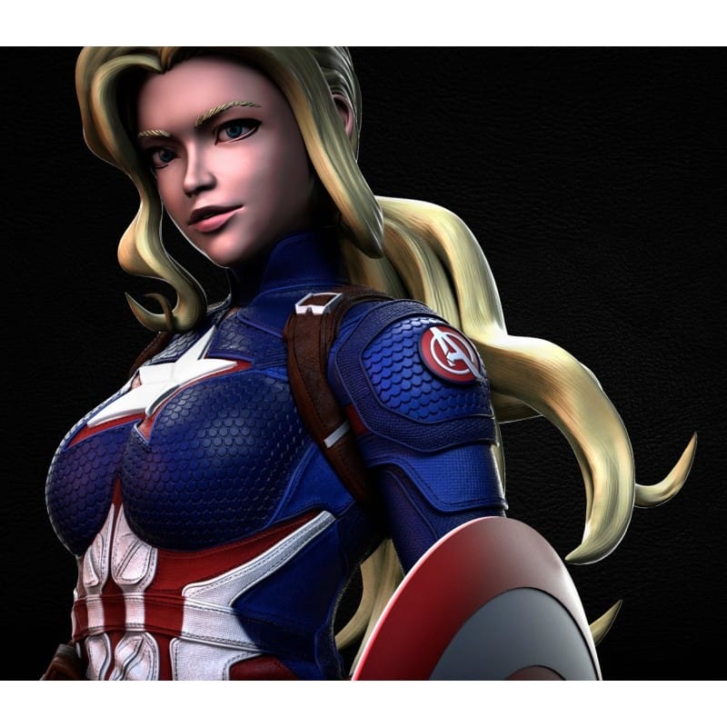 She Captain America - STL 3D print files