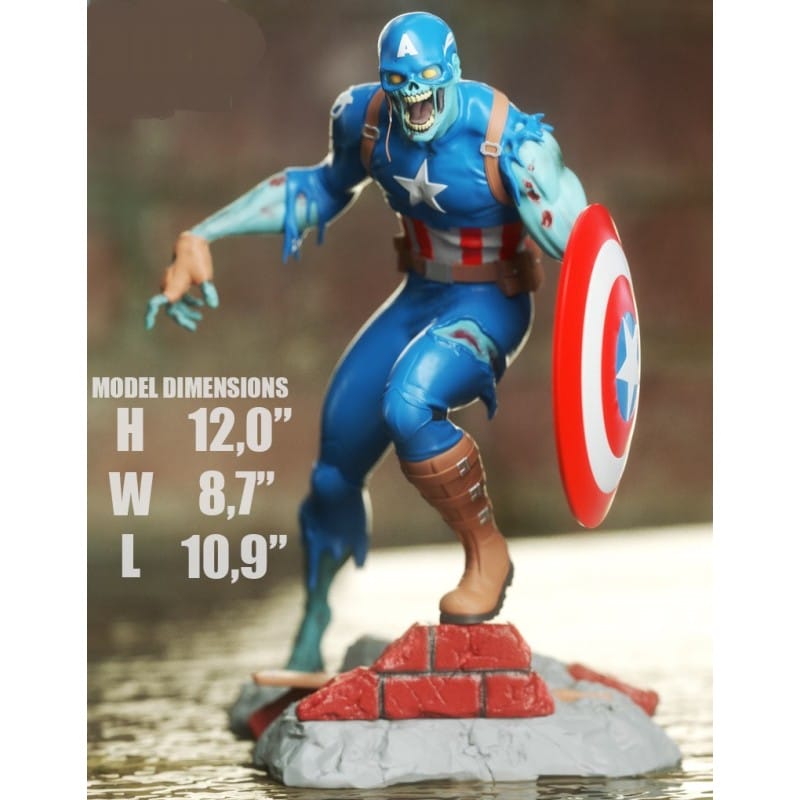 Zombie Captain America - STL 3D print files