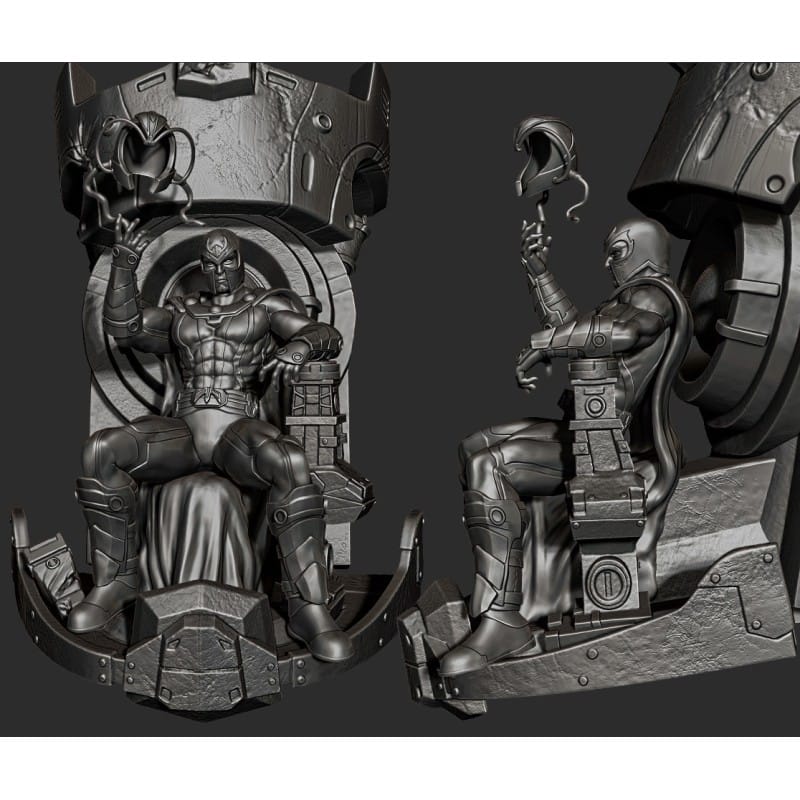 Magneto on Throne - STL 3D print files