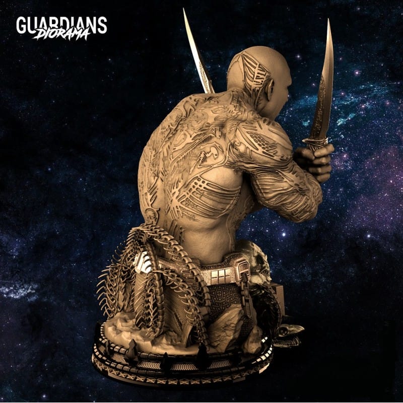 Drax Bust - STL 3D print files